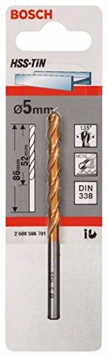 Bosch 2608596701 Tin-Metal Drill Bit 5x52mm