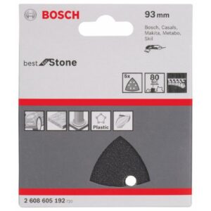 Bosch 2608605192 Sanding Accessories Sanding Sheet B:S K80 Pack of 5