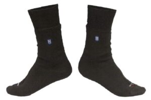 hanz lightweight waterproof socks: crew-length, black s