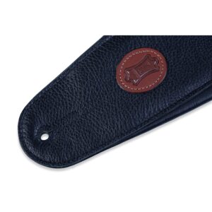 Levy's Leathers MSS2-4-BLK Garment Leather Bass Guitar Strap, Black