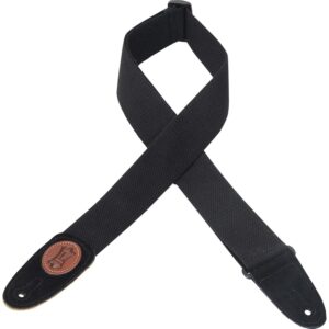 Levy's Leathers MSSC8-BLK Signature Series Cotton Guitar Strap, Black