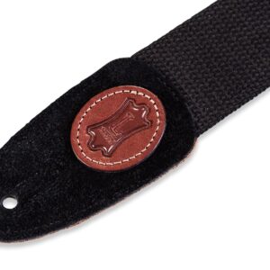 Levy's Leathers MSSC8-BLK Signature Series Cotton Guitar Strap, Black