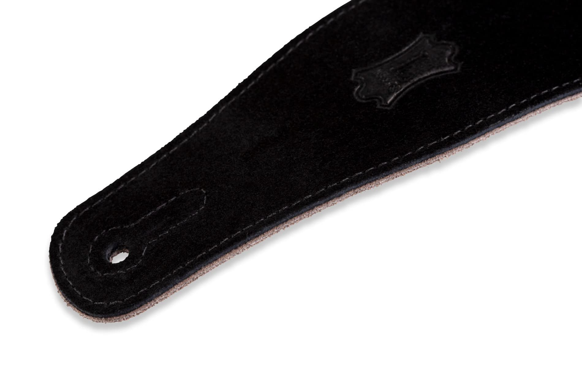 Levy's Leathers MS26-BLK 2.5" Hand-Brushed Suede Guitar Strap, Black