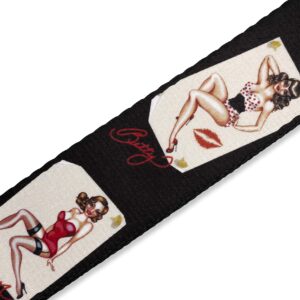 Levy's Leathers MPS2-072 2" Sonic Art Series Polyester Guitar Strap, Pin-Up Design