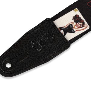 Levy's Leathers MPS2-072 2" Sonic Art Series Polyester Guitar Strap, Pin-Up Design