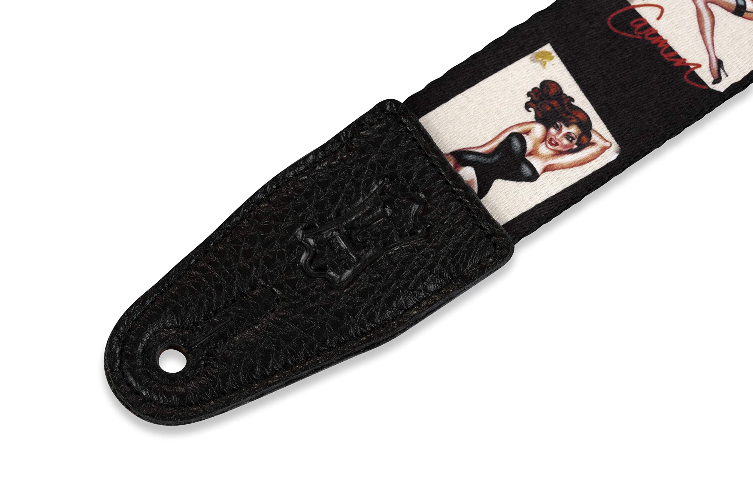 Levy's Leathers MPS2-072 2" Sonic Art Series Polyester Guitar Strap, Pin-Up Design