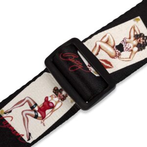 Levy's Leathers MPS2-072 2" Sonic Art Series Polyester Guitar Strap, Pin-Up Design