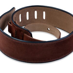 Levy's Leathers MSS3-BRN Signature Series Hand-Brushed Suede Guitar Strap, Brown