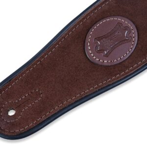 Levy's Leathers MSS3-BRN Signature Series Hand-Brushed Suede Guitar Strap, Brown