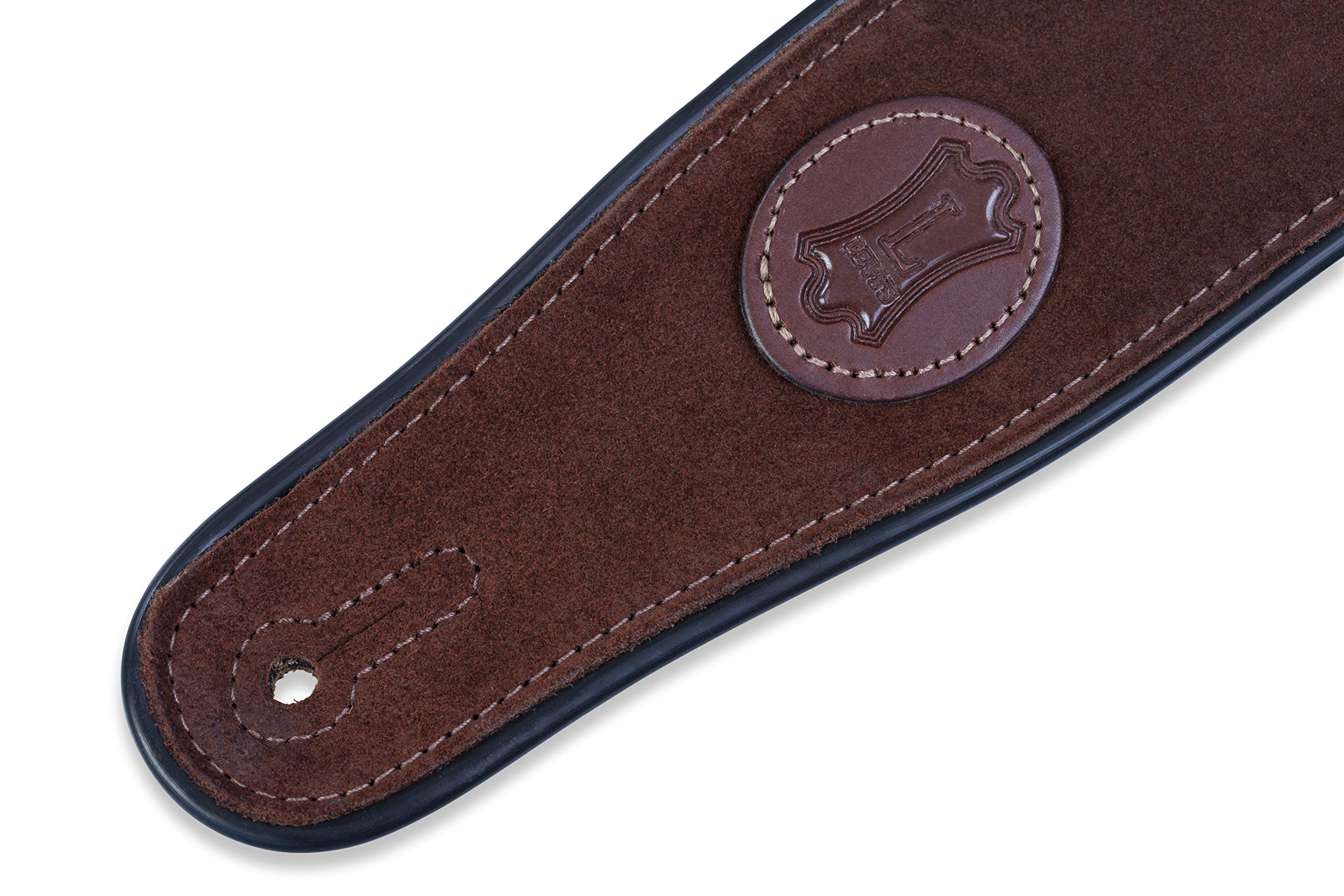 Levy's Leathers MSS3-BRN Signature Series Hand-Brushed Suede Guitar Strap, Brown