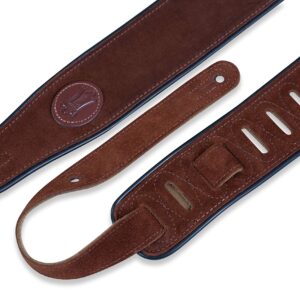 Levy's Leathers MSS3-BRN Signature Series Hand-Brushed Suede Guitar Strap, Brown