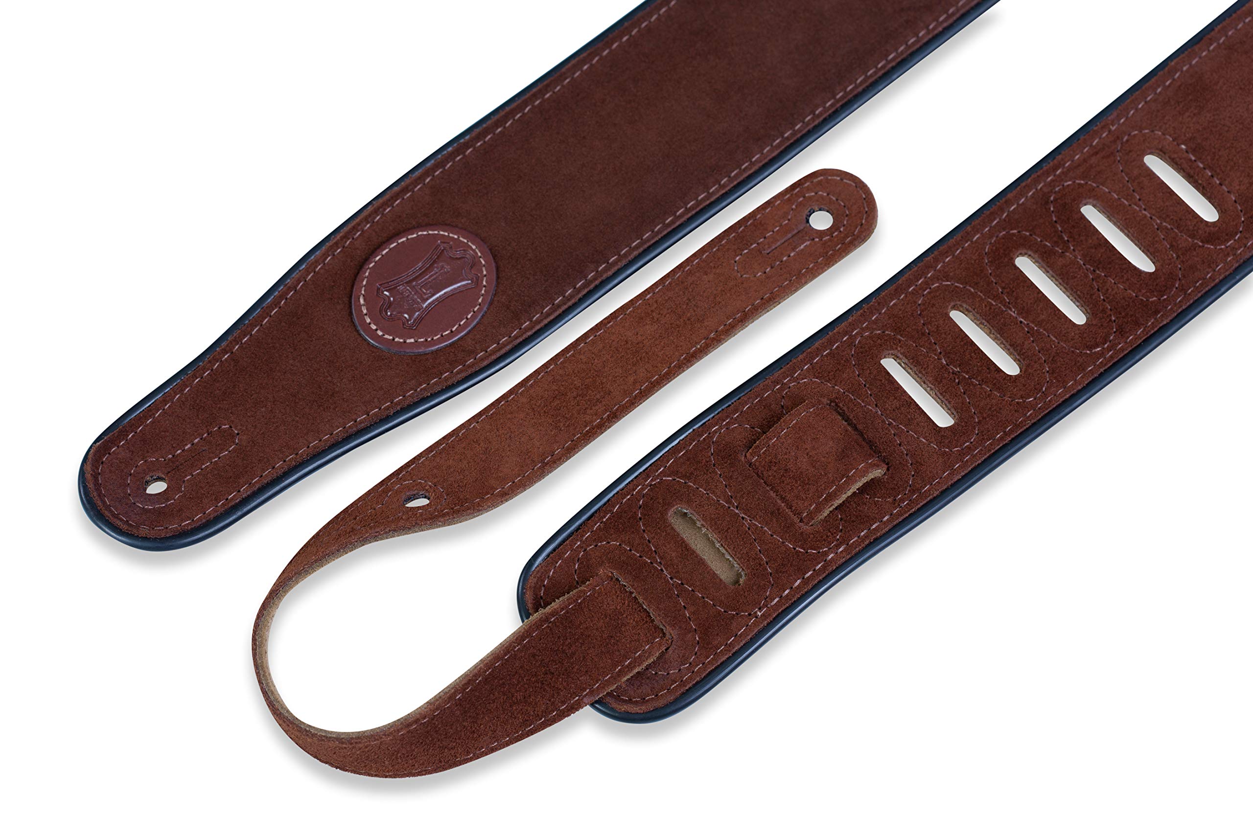 Levy's Leathers MSS3-BRN Signature Series Hand-Brushed Suede Guitar Strap, Brown