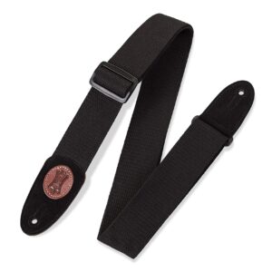 Levy's Leathers MSSC8-XL-BLK Signature Series Cotton XL Guitar Strap, Black