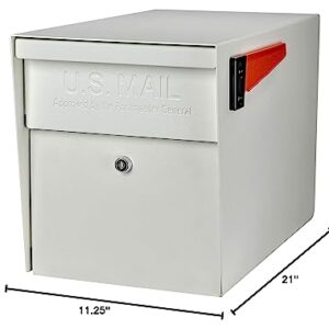 Mail Boss 7107 Curbside Locking Security Mailbox, Cream White