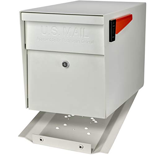 Mail Boss 7107 Curbside Locking Security Mailbox, Cream White