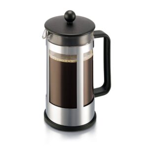 bodum kenya 8-cup french press coffee maker, 34-ounce, stainless steel, black