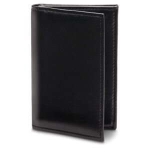 bosca | men’s 2 pocket card case wallet with i.d. window in italian old leather