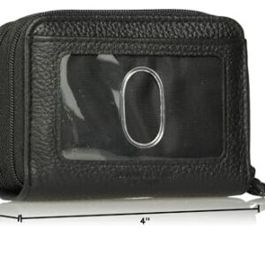 Buxton Hudson Pik-Me-Up Wizard Leather Wallet, Compact, Black