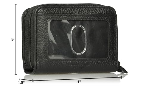 Buxton Hudson Pik-Me-Up Wizard Leather Wallet, Compact, Black