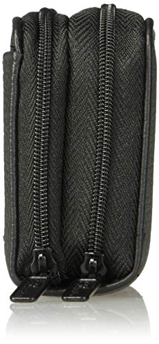 Buxton Hudson Pik-Me-Up Wizard Leather Wallet, Compact, Black