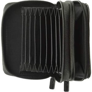 Buxton Hudson Pik-Me-Up Wizard Leather Wallet, Compact, Black