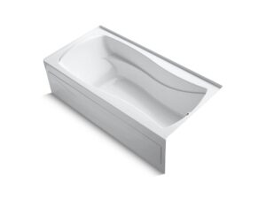 kohler k-1259-ra-0 mariposa 72-inch x 36-inch alcove bath with integral apron, integral flange and right hand drain, white