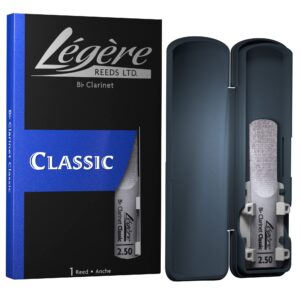 légère reeds - bb clarinet reed, classic, strength 2.50 (bb2.50) - premium synthetic woodwind reed