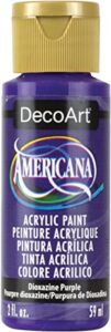 decoart americana acrylic paint, 2-ounce, dioxazine purple