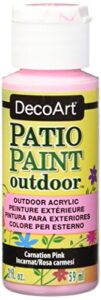 decoart patio paint, 2-ounce, carnation pink