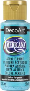 decoart americana acrylic paint, 2-ounce, indian turquoise