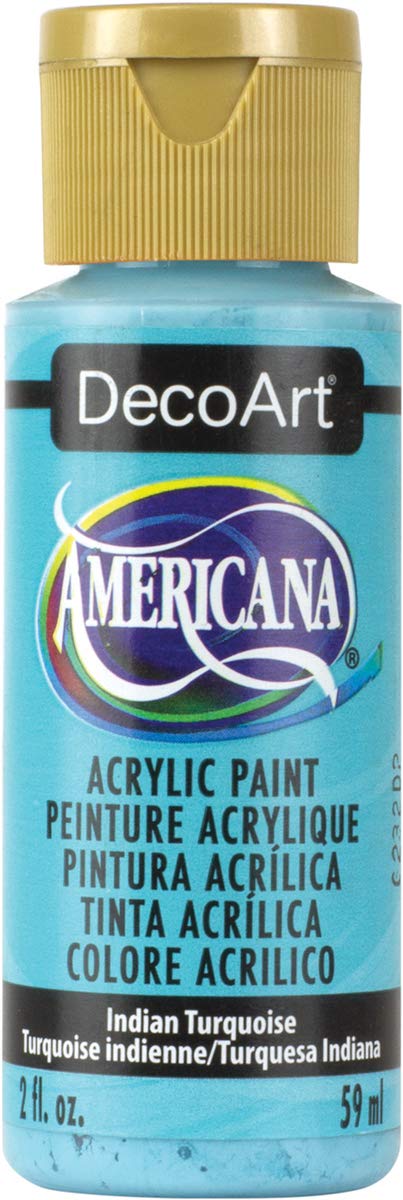 DecoArt Americana Acrylic Paint, 2-Ounce, Indian Turquoise