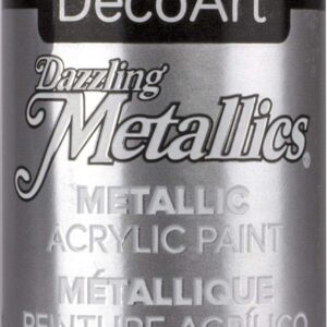 DecoArt Dazzling Metallics 2-Ounce Shimmering Silver Acrylic Paint