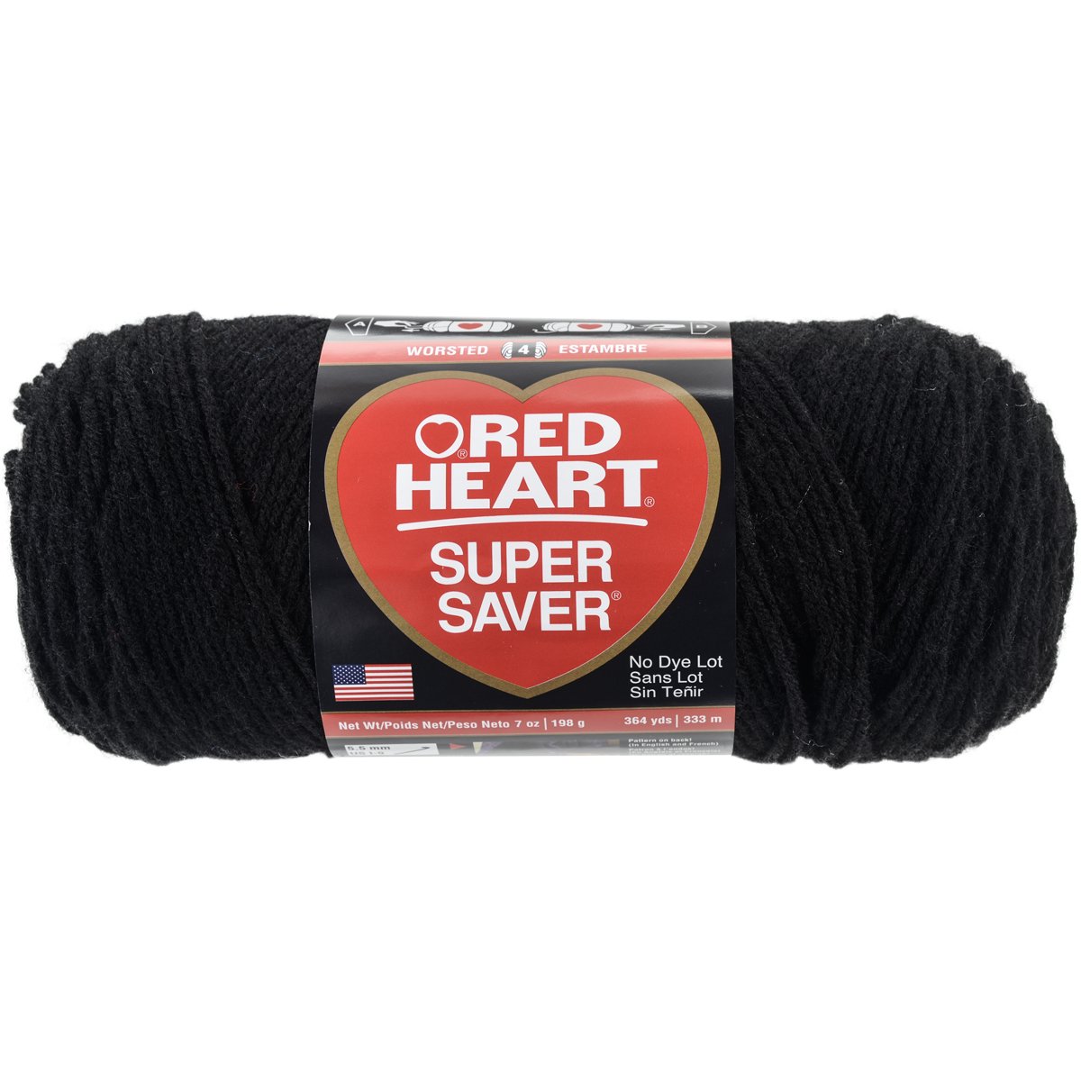 Red Heart Super Saver Yarn (3-Pack) Black E300-3123