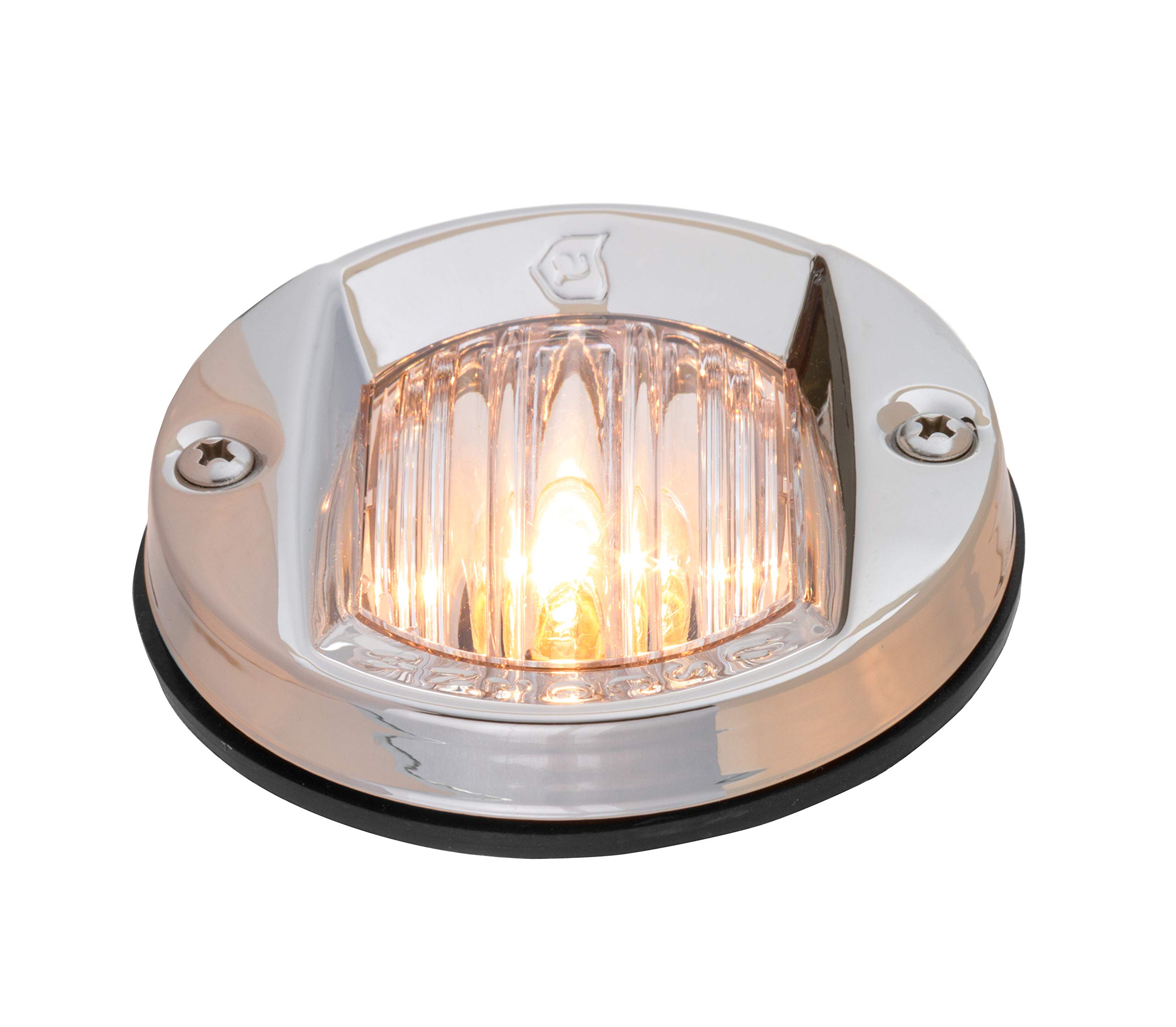 attwood 6356D7 Round Incandescent Marine Boat 3-Inch Flush Transom Light with 7.5-Watt Lamp