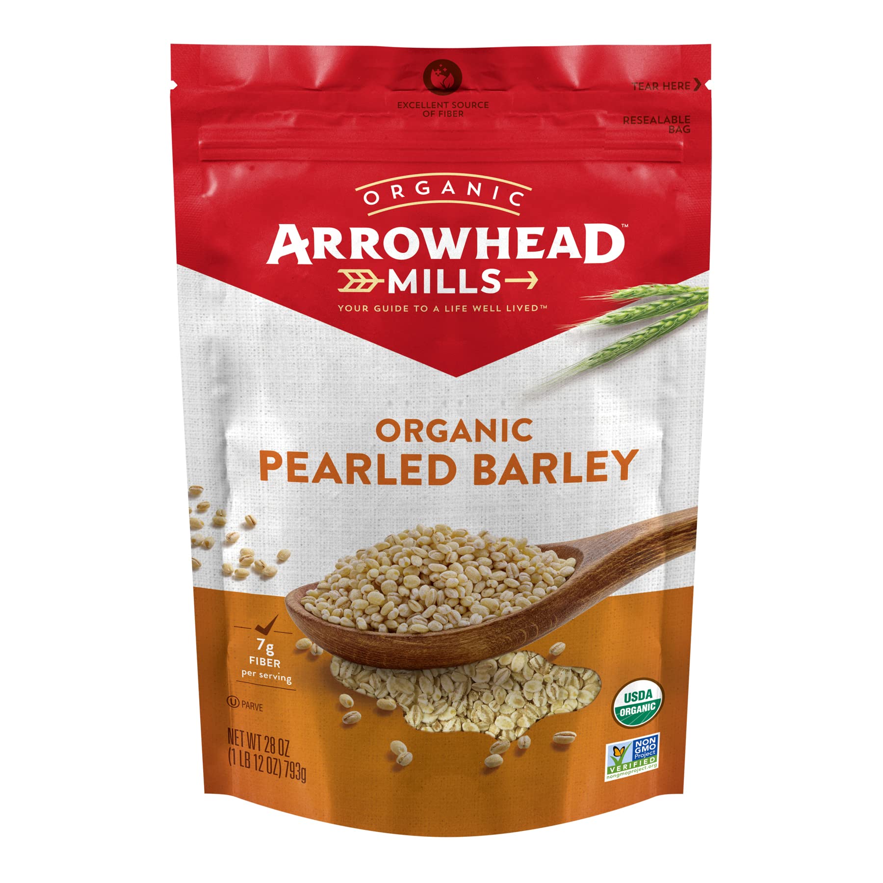 Arrowhead Mills, Pearled Barley, Organic, 28 oz