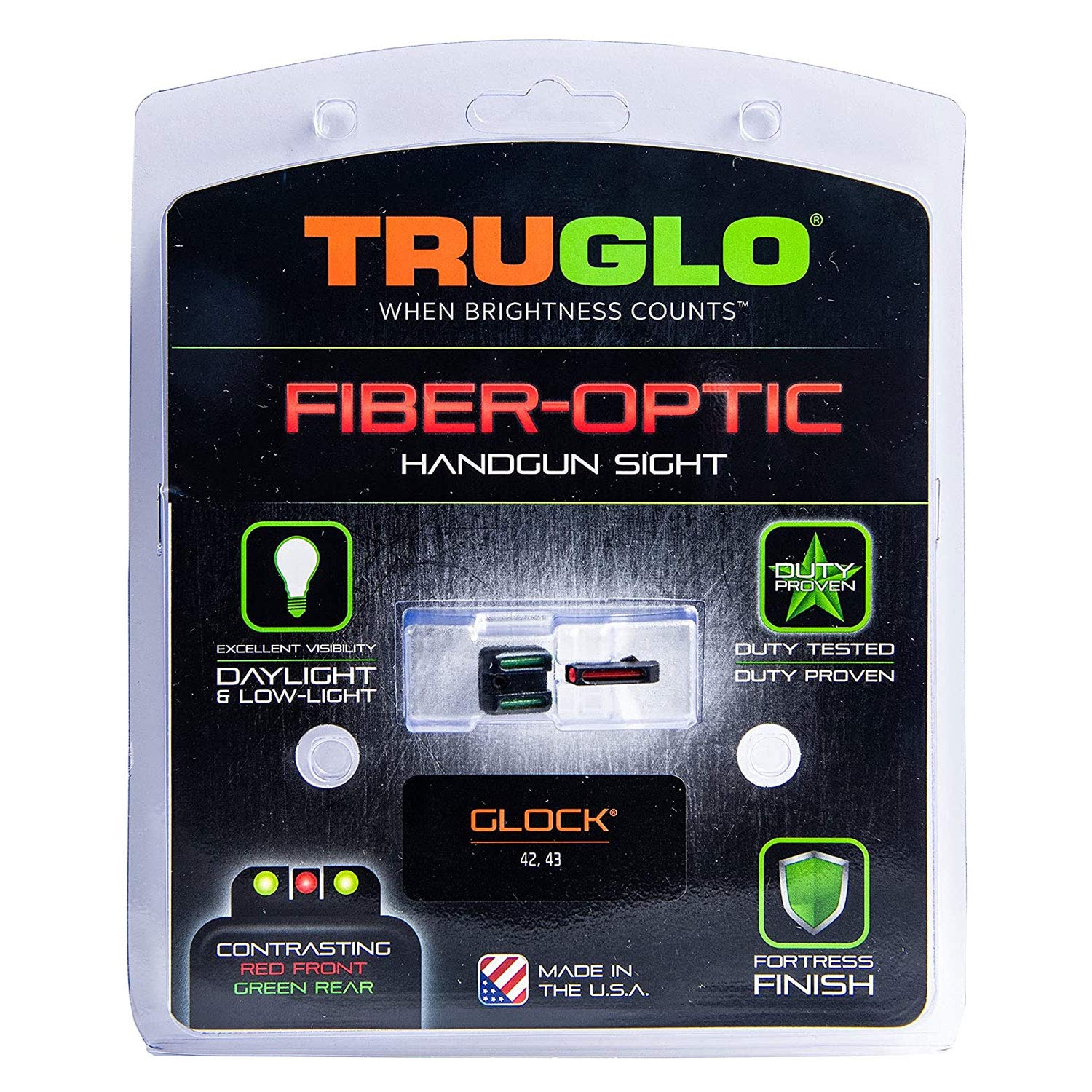 TruGlo Fiber Optic Sight, Sig Sauer 8 Front 8 Rear