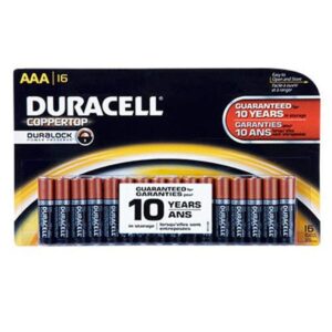 duracell coppertop aaa alkaline batteries, 16 ct