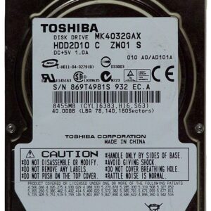 Toshiba MK4032GAX 40GB UDMA/100 5400RPM 8MB 2.5-Inch Notebook Hard Drive