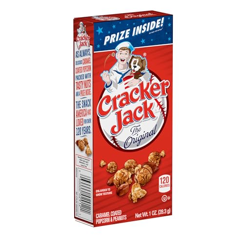 Cracker Jack Caramel Coated Popcorn & Peanuts, Original, 1 Ounce Boxes (Pack of 25)