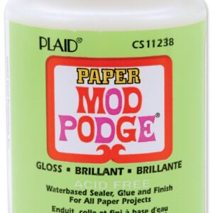 Mod Podge Gloss Waterbase Sealer, Glue Paper (8-Ounce), CS11238 Finish, 8 ounce, 8 Fl Oz