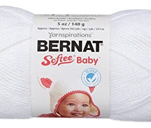 Bernat Softee Baby Yarn, 5 oz, White, 1 Ball