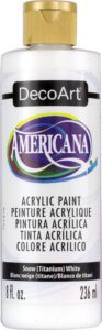 decoart dao1-9 da01-9 americana acrylics, 8-ounce, snow, titanium white