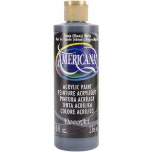 decoart da067-9 americana acrlics, 8-ounce, lamp (ebony) black