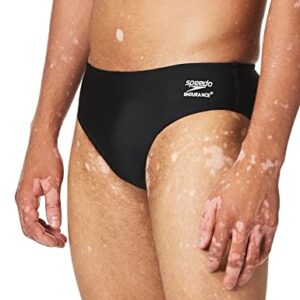 Speedo mens Brief Endurance+ Solid Adult Swimsuit, Speedo Black, 30 US