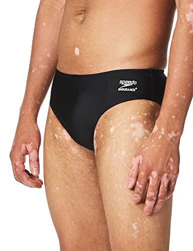 Speedo mens Brief Endurance+ Solid Adult Swimsuit, Speedo Black, 30 US