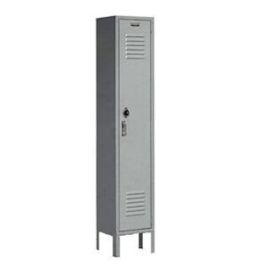 Global Industrial Single Tier Locker, 12x15x60 1 Door, Unassembled, Gray