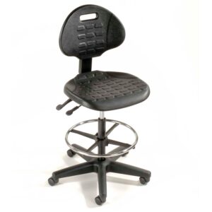 global industrial black 5-way adjustable ergonomic stool, 225 lbs capacity