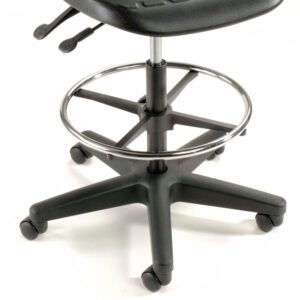 Global Industrial Black 5-Way Adjustable Ergonomic Stool, 225 Lbs Capacity