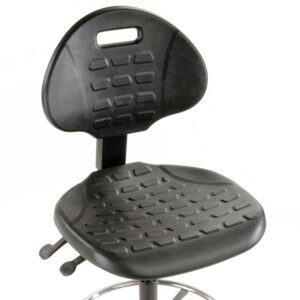 Global Industrial Black 5-Way Adjustable Ergonomic Stool, 225 Lbs Capacity