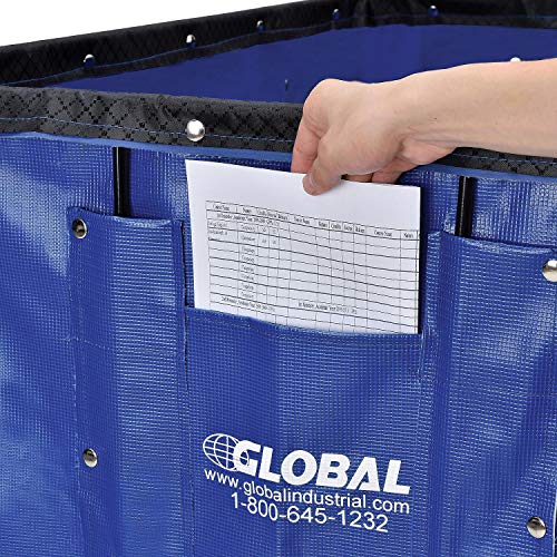 16 Bushel Blue Vinyl Basket Bulk Truck, 40" L x 28-1/4"W x 30-1/2"H